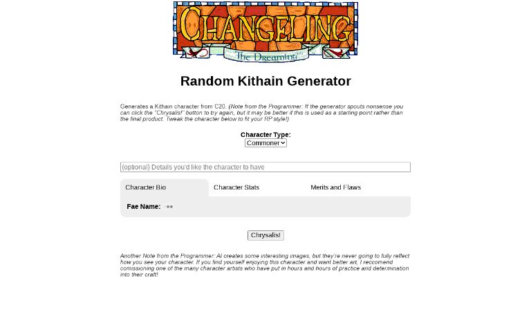 Random Character Generator