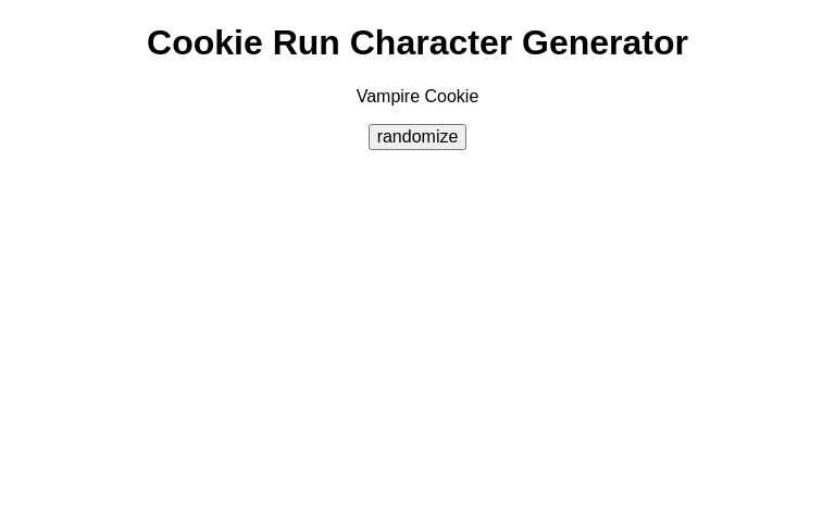 Cookie Run Character Generator