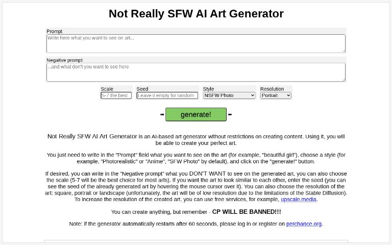 Not Really SFW AI Art Generator