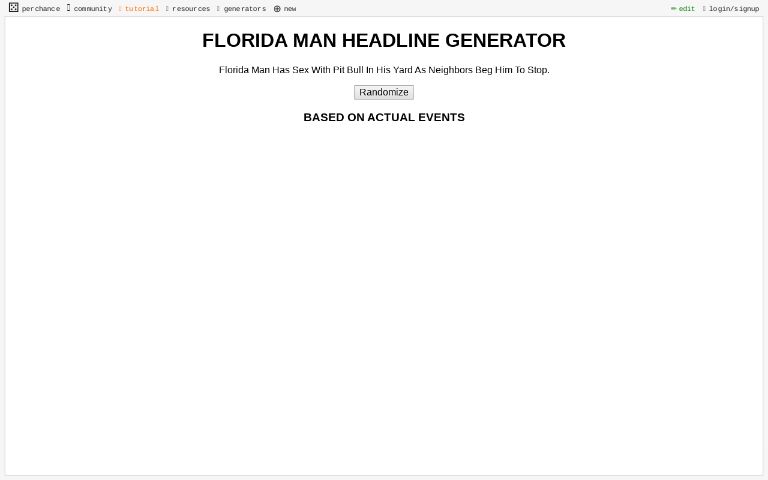 FLORIDA MAN HEADLINE GENERATOR