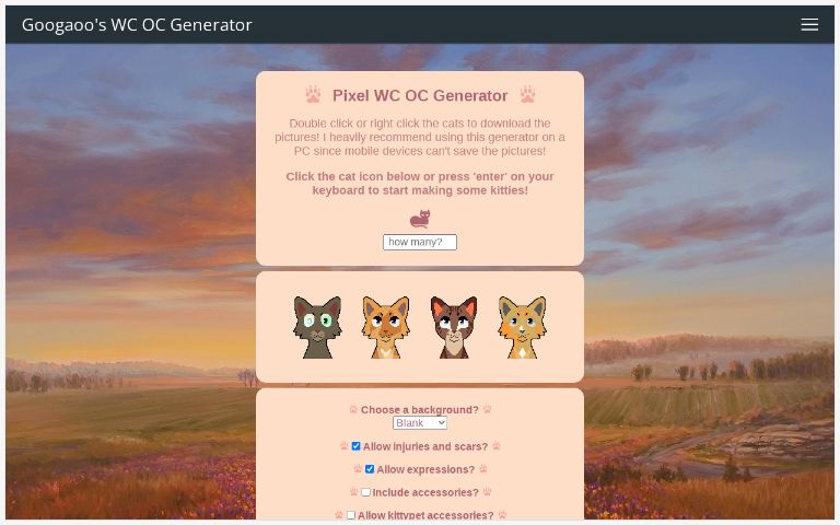 Pixel Wc Oc Generator