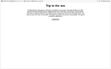 Trip to the zoo ― Perchance Generator
