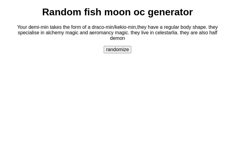 Random fish moon oc generator