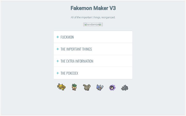 Fakemon Maker V3 ― Perchance Generator