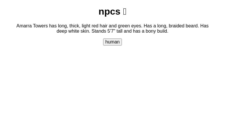 npcs 🥺 ― Perchance Generator