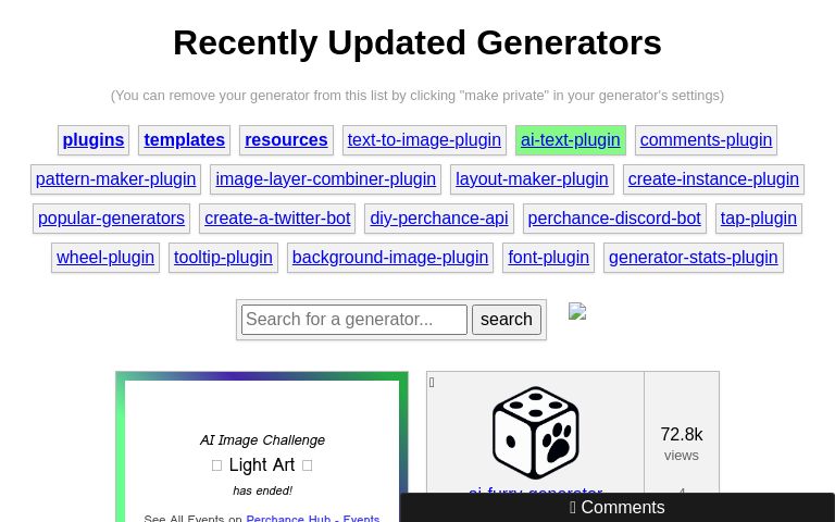 Recently Updated Generators