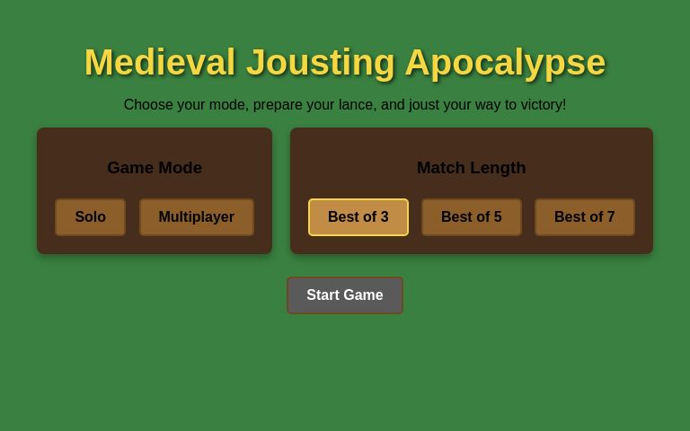 Medieval Jousting Apocalypse ― Perchance Generator