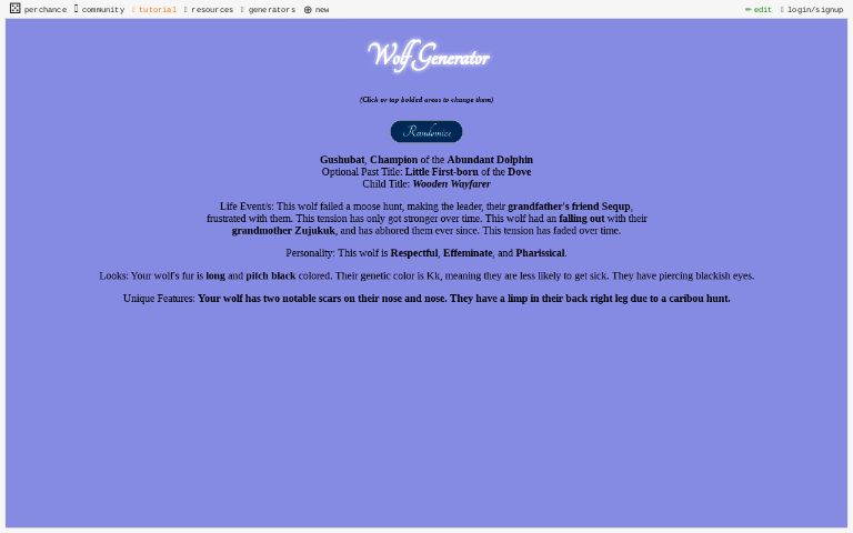 Wolf Generator