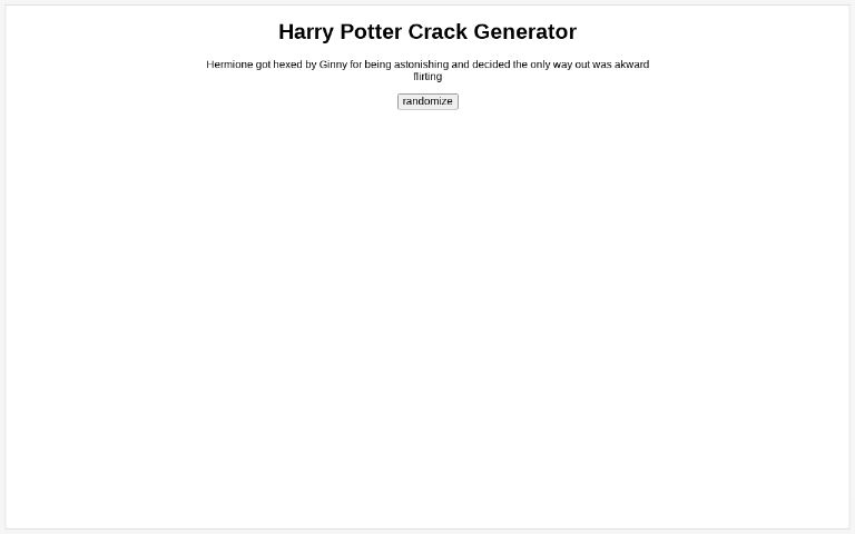 Harry Potter Crack Generator
