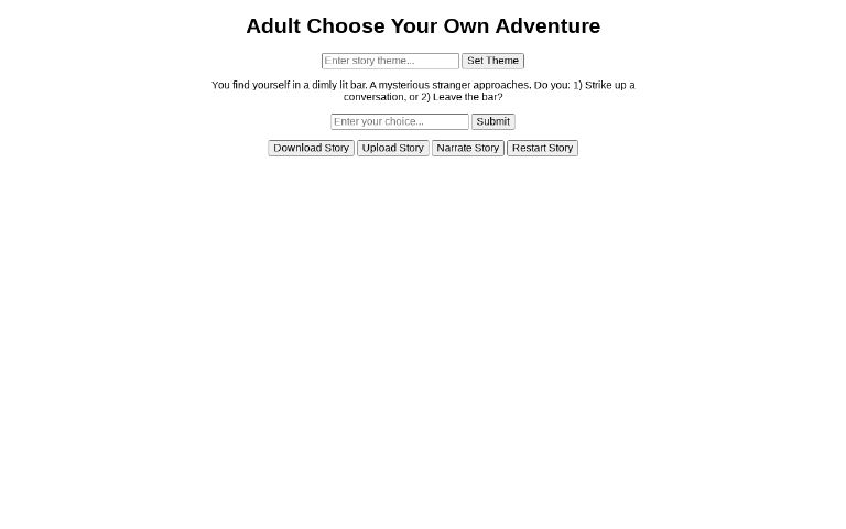 Adult Choose Your Own Adventure ― Perchance Generator