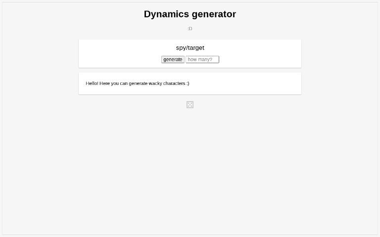 Dynamics generator