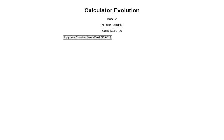 Calculator Evolution ― Perchance Generator
