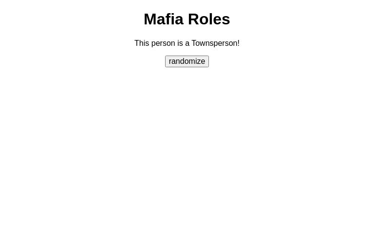 Mafia Roles ― Perchance Generator