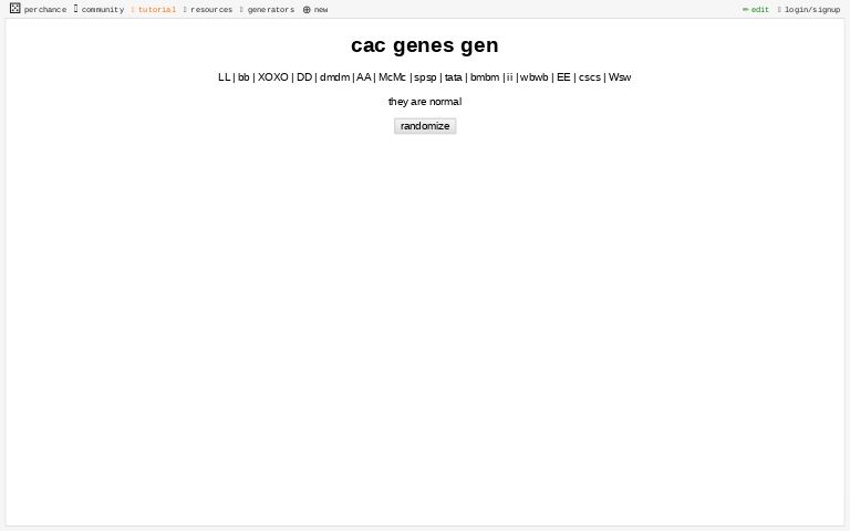 cac genes gen ― Perchance Generator