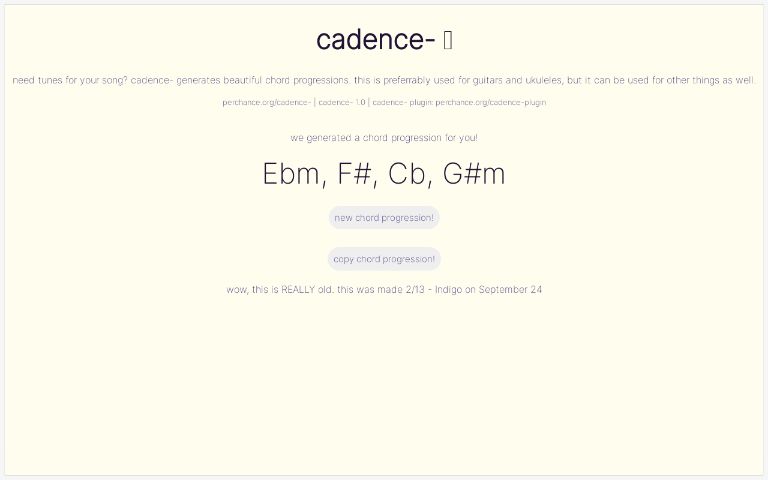 cadence- 🎶 chord generator!