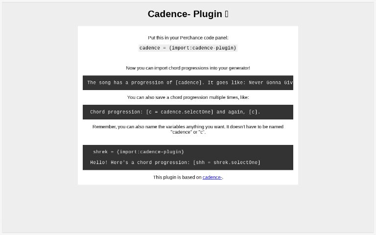 Cadence- Plugin 🎶