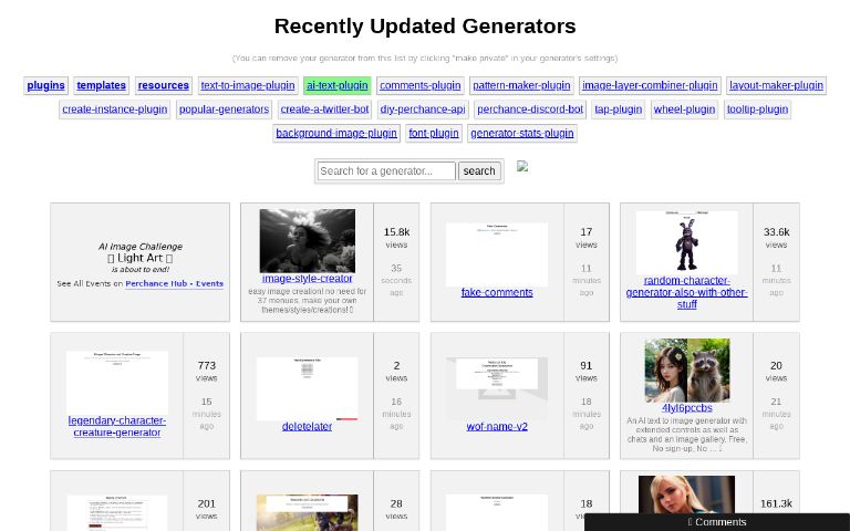 Recently Updated Generators