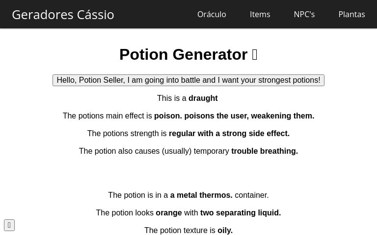 Potion Generator 🧪