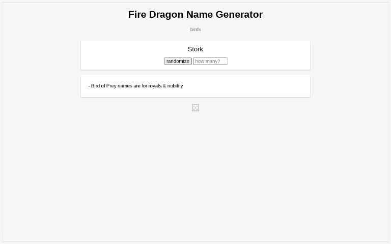 Fire Dragon Name Generator