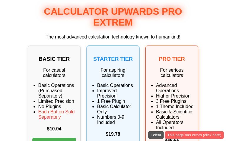 CALCULATOR UPWARDS PRO EXTREM ― Perchance Generator