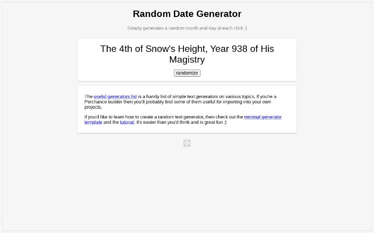 Random Date Generator