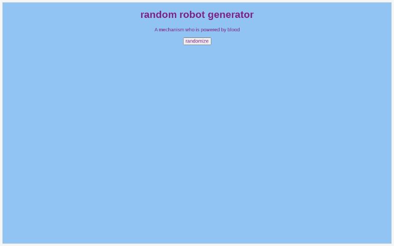 random robot generator