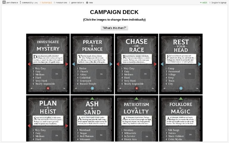 CAMPAIGN DECK(Click the images to change them individually) ― Perchance ...