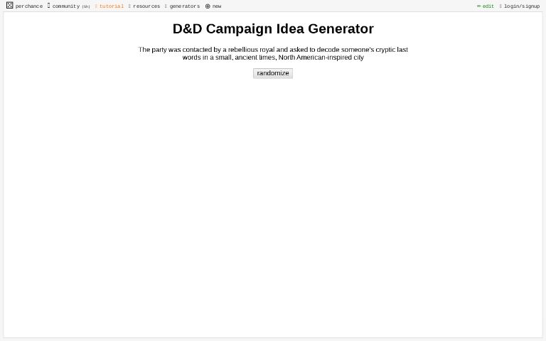 D&D Campaign Idea Generator