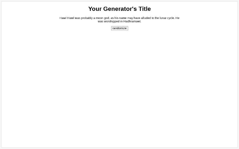 Campione Heretic God ― Perchance Generator