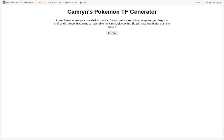 Camryn's Pokemon TF Generator