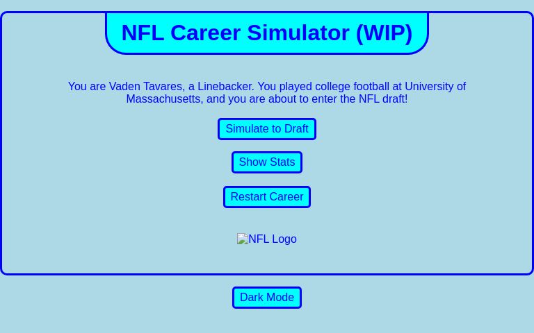 NFL Career Simulator ― Perchance Generator
