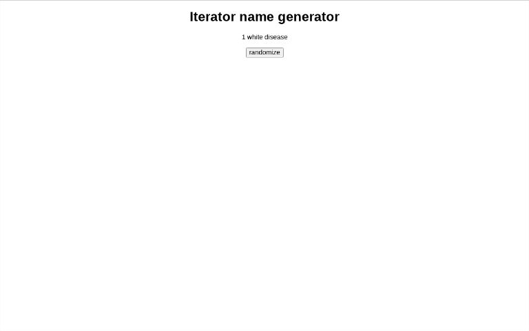 Iterator name generator