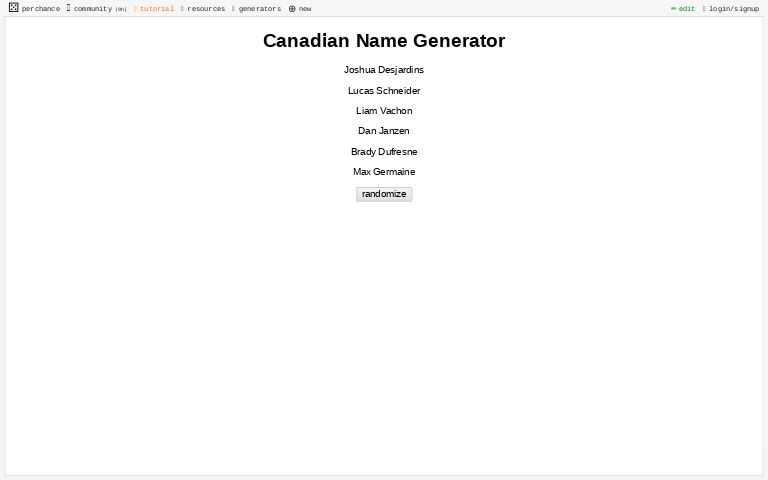 Canadian Name Generator