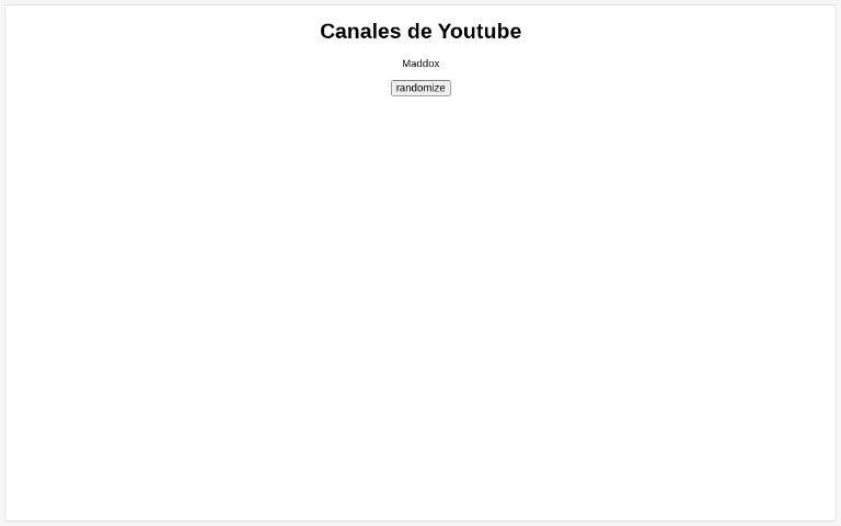 Canales de Youtube ― Perchance Generator