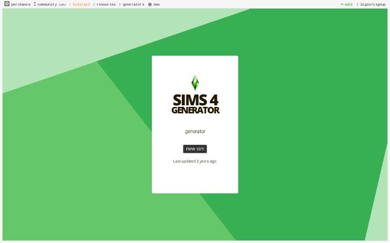 Sims 4 ― Perchance Generator