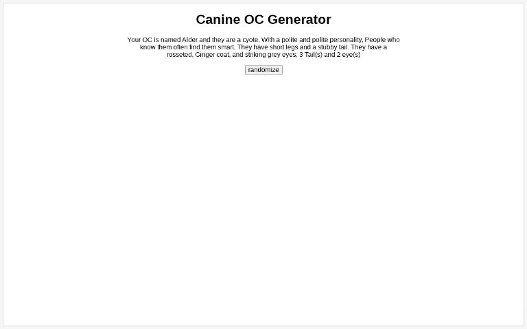 Canine OC Generator