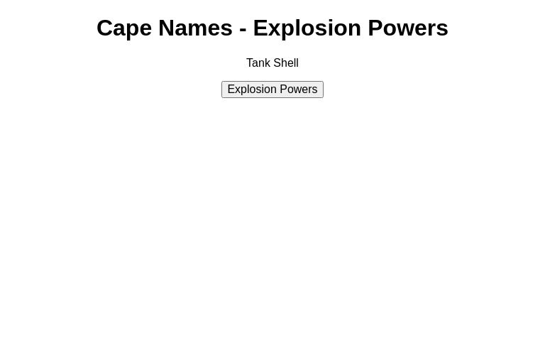 Cape Names - Explosion Powers ― Perchance Generator