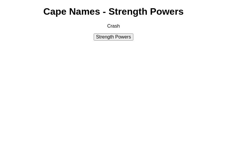 Cape Names - Strength Powers ― Perchance Generator