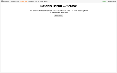 Random Rabbit Generator
