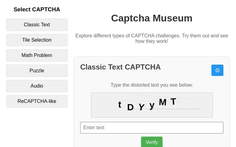 Captcha Museum ― Perchance Generator