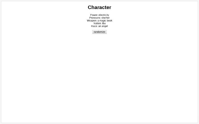 Character ― Perchance Generator