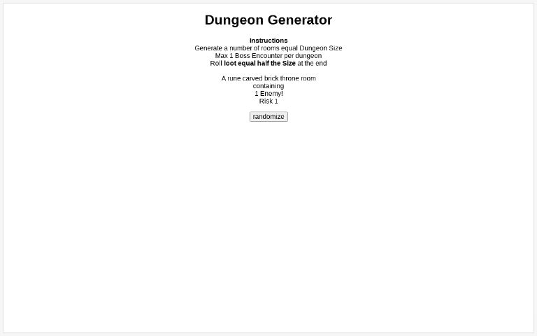 Dungeon Generator