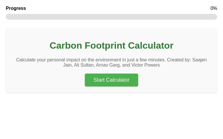 Carbon Footprint Calculator ― Perchance Generator