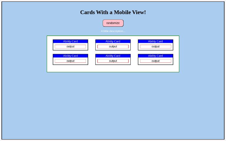 Cards With a Mobile View! ― Perchance Generator