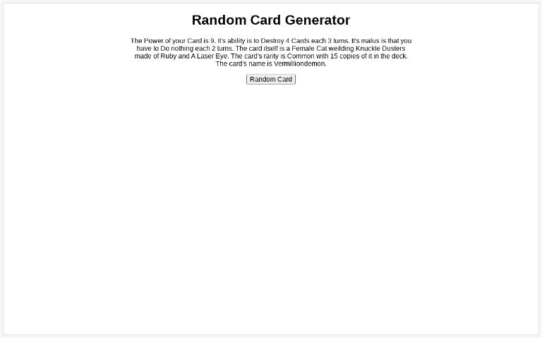 Random Card Generator