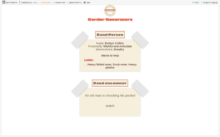 Carder Rpg Generators