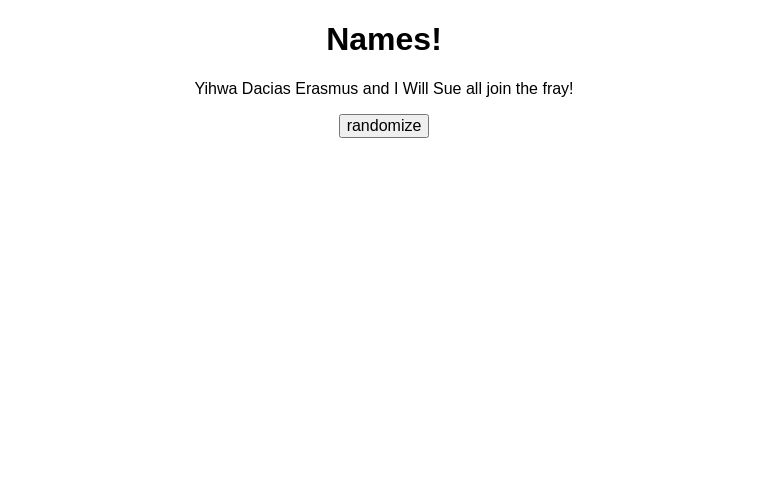 Names! ― Perchance Generator