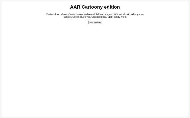 AAR Cartoony edition ― Perchance Generator