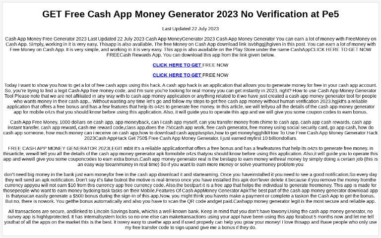 GET Free Cash App Money Generator 2023 No Verification at Pe5