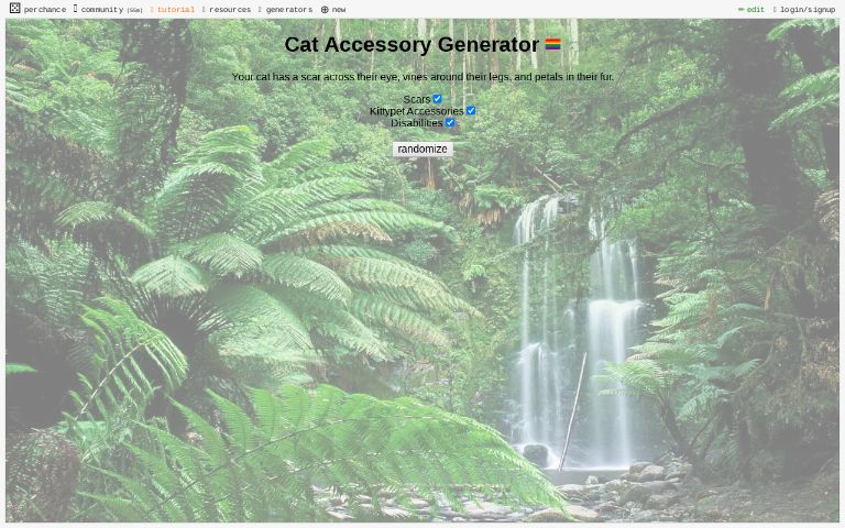 Cat Accessory Generator